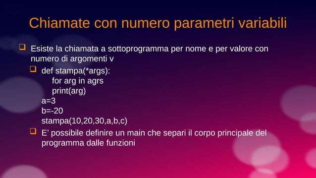 I sotto programmi in Python 3 | PDF
