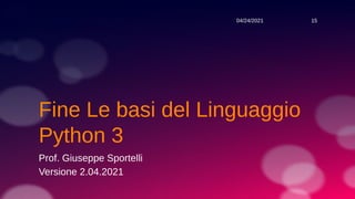 I sotto programmi in Python 3 | PDF