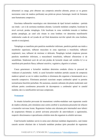 Leziunile medulare | PDF