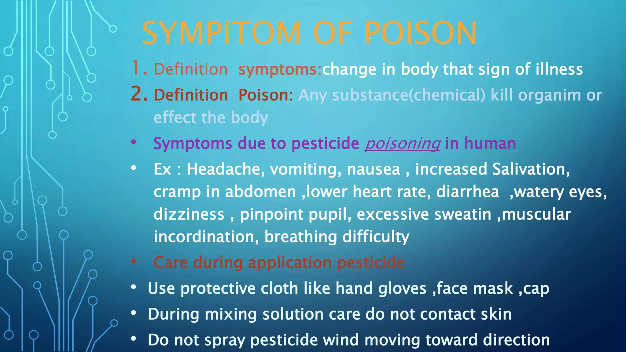 Symptoms of poison and their antidote | PPTX