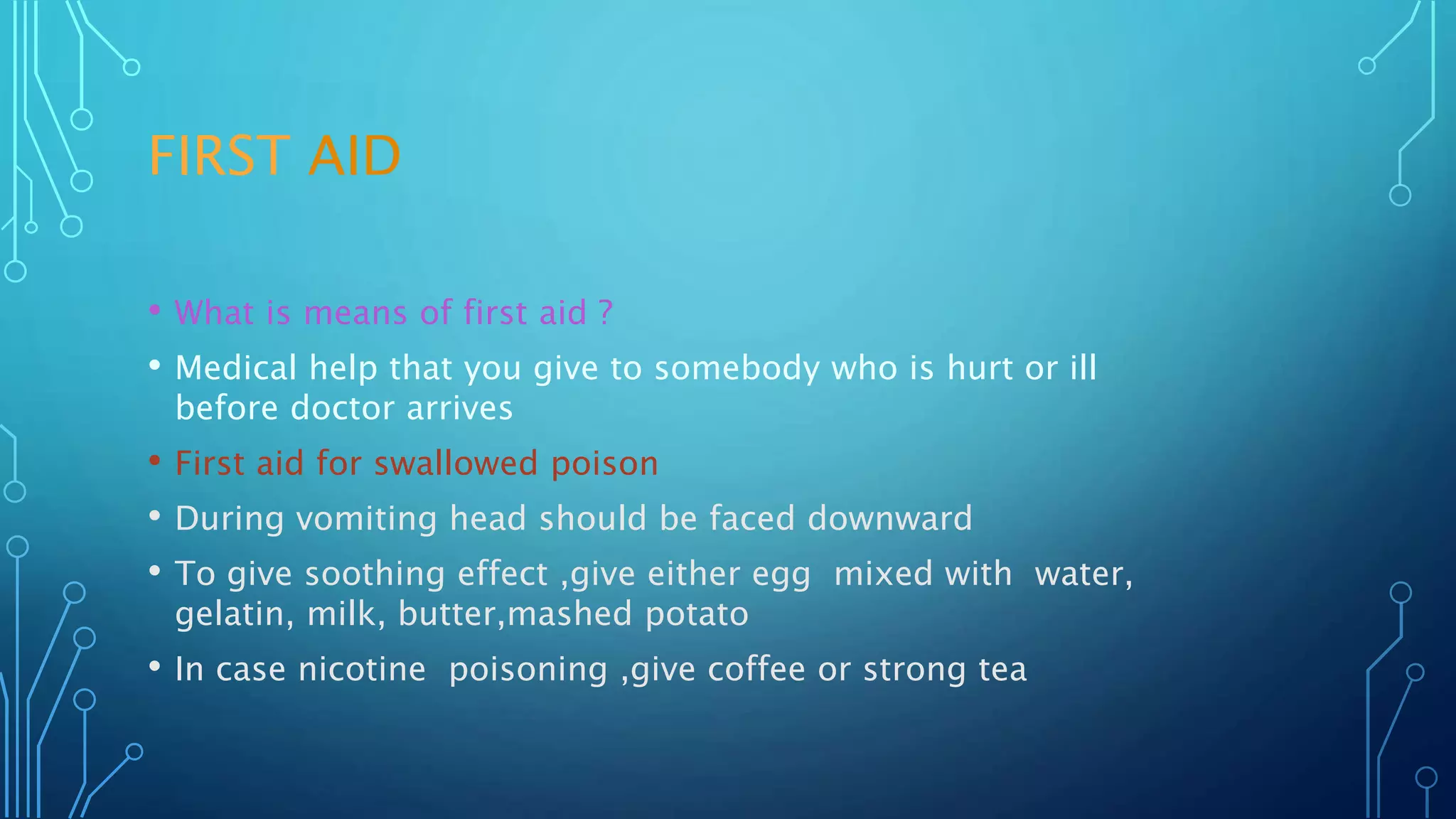 Symptoms of poison and their antidote | PPTX