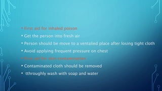 Symptoms of poison and their antidote | PPT