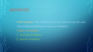 Symptoms of poison and their antidote | PPT