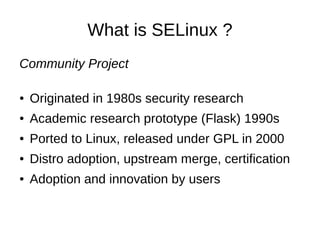 SELinux Project Overview - Linux Foundation Japan Symposium 2008 | PDF | Operating Systems ...