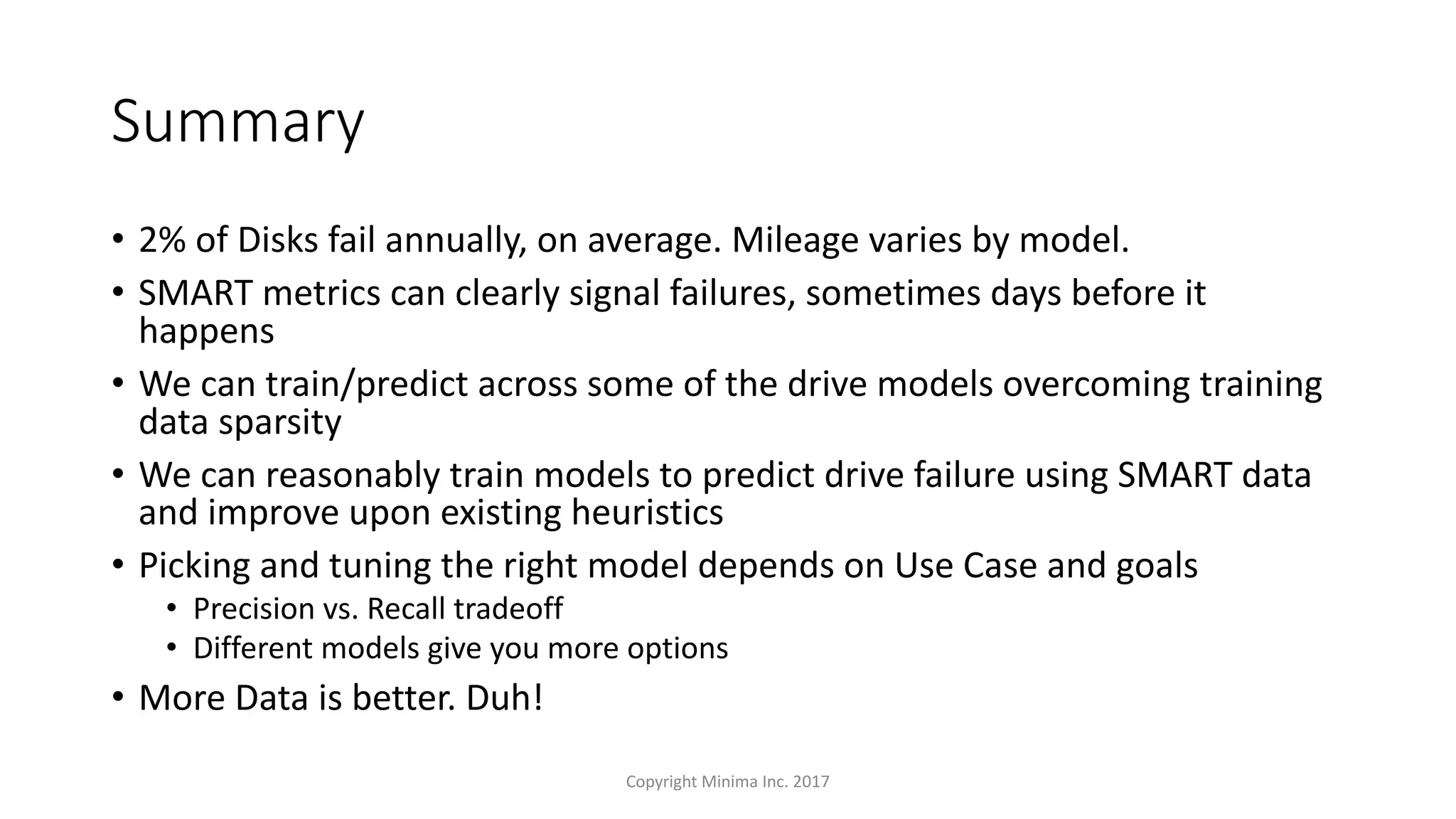 Predicting Storage Failures with Machine Learning | PPT