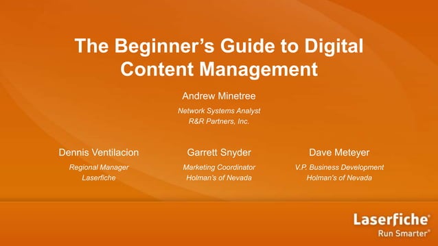 The Beginner's Guide to Digital Content Management | PPT | Free Download