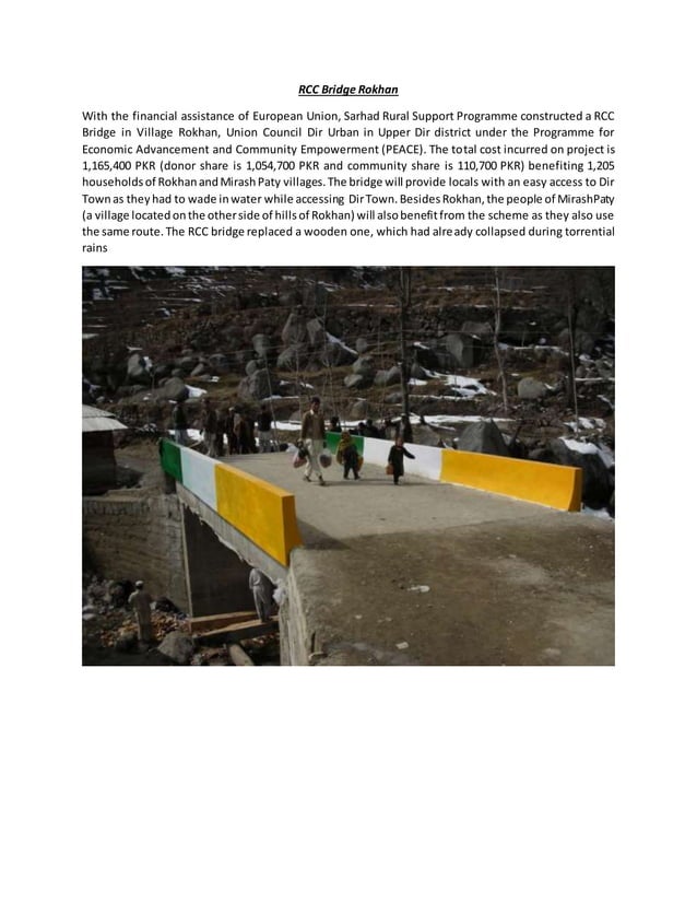 Completion of RCC bridge Rokhan in Upper Dir | DOCX