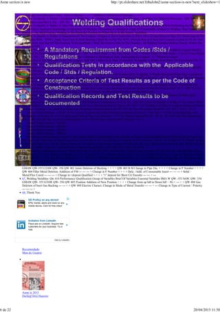 Asme section ix new | PDF