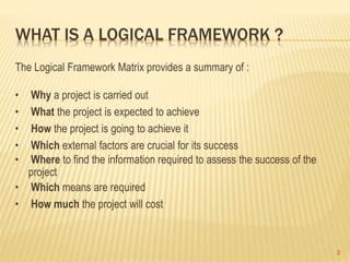 Lfa approach on project planning | PPTX