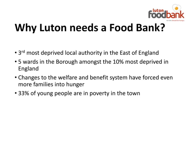 Luton Foodbank Volunteer Presentation | PPTX