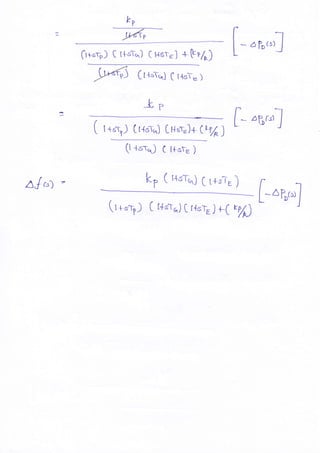 Power Systems Engineering - Load Frequency Control Derivation ...