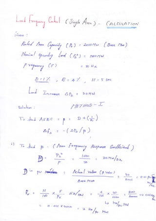 Power Systems Engineering - Load Frequency Control Derivation ...