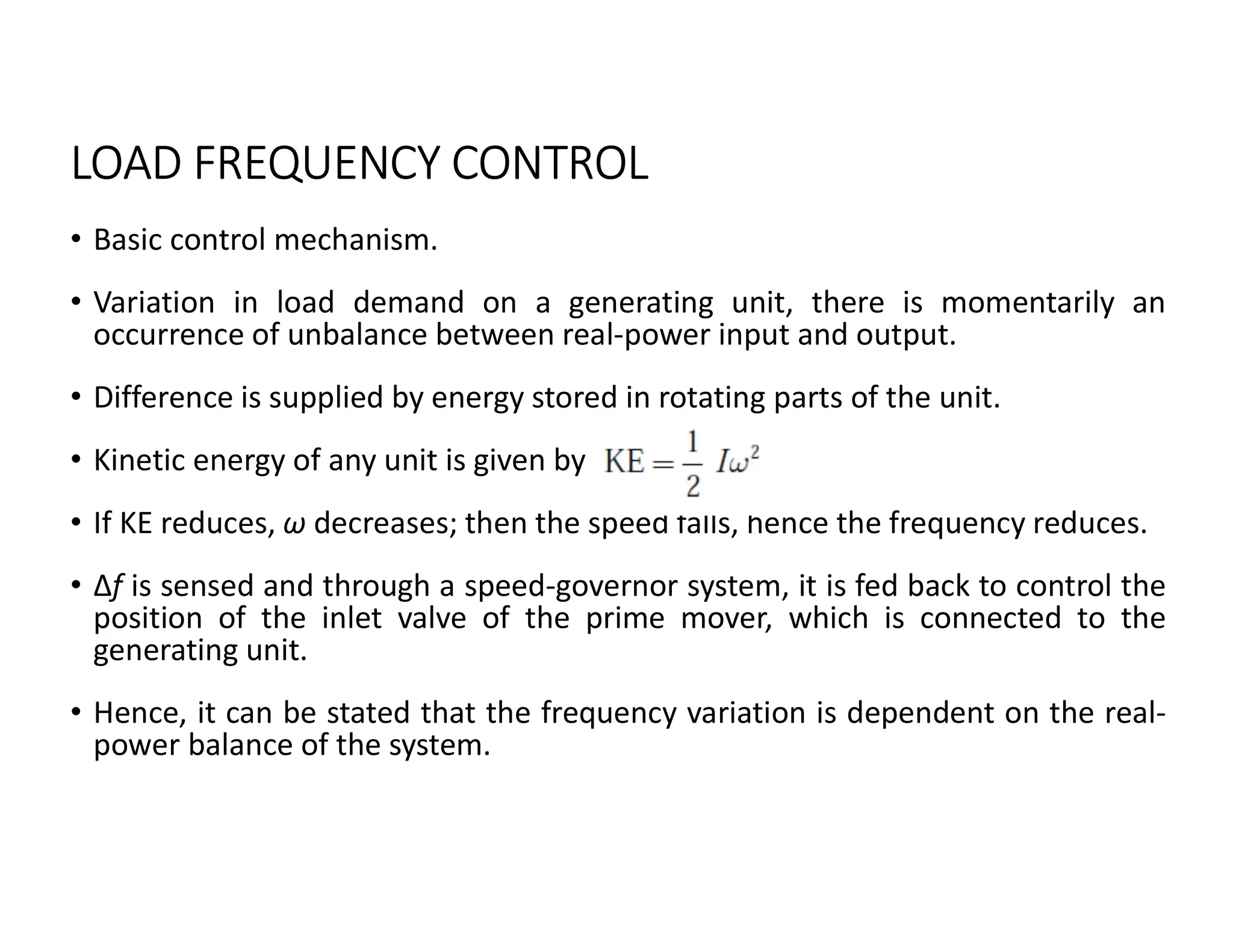 Load Frequency Control Slides _ Part One | PDF