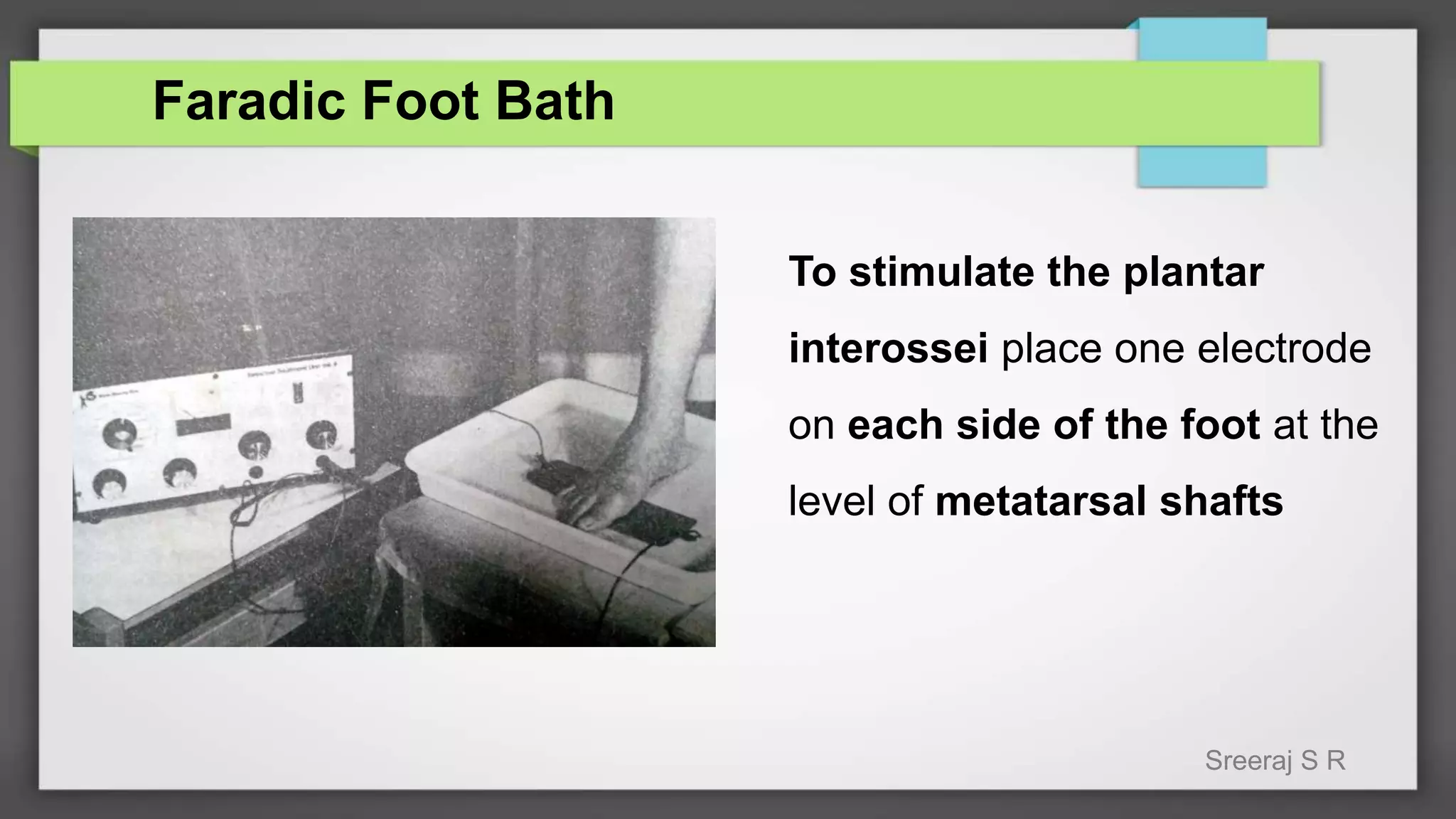 Faradic Foot Bath, Faradism Under Pressure, Faradism Under Tension ...