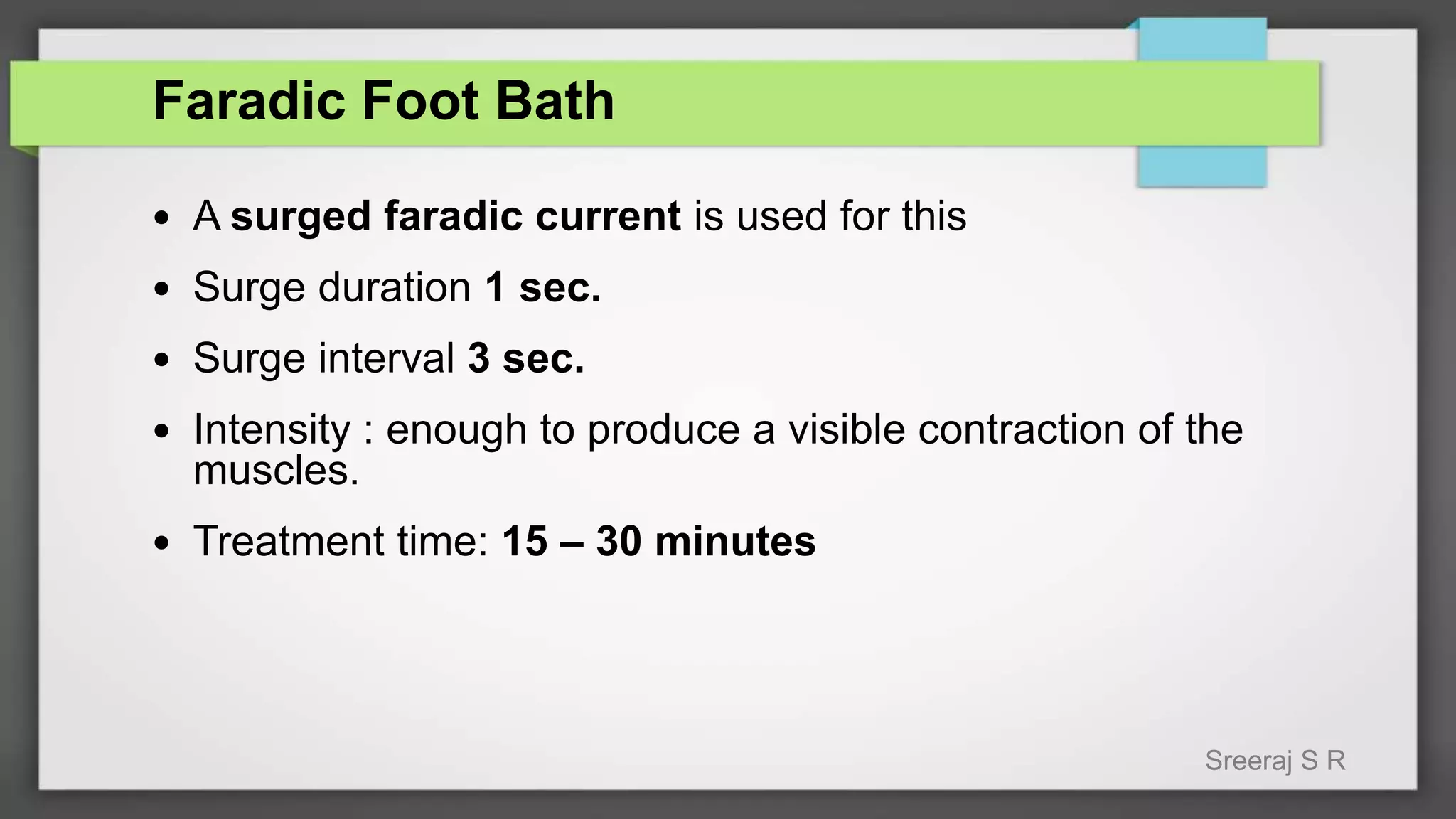 Faradic Foot Bath, Faradism Under Pressure, Faradism Under Tension ...
