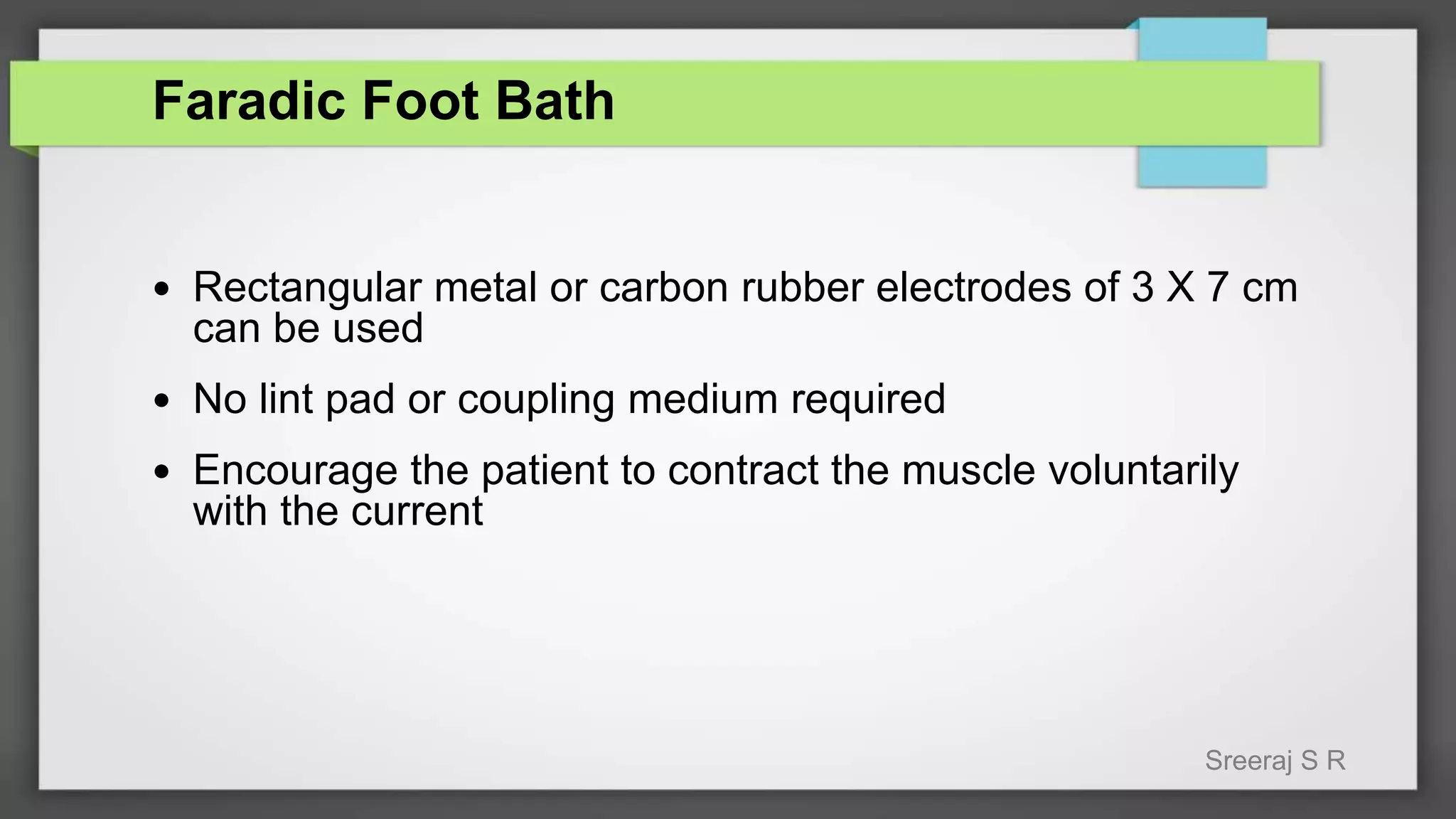 Faradic Foot Bath, Faradism Under Pressure, Faradism Under Tension ...