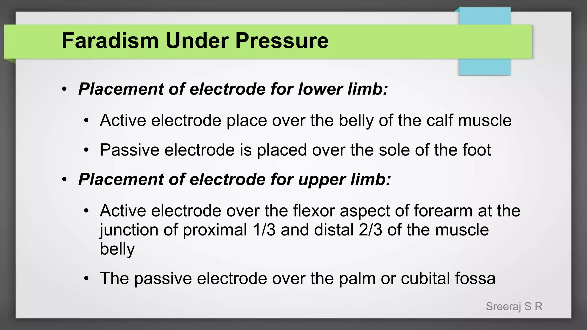 Faradic Foot Bath, Faradism Under Pressure, Faradism Under Tension ...