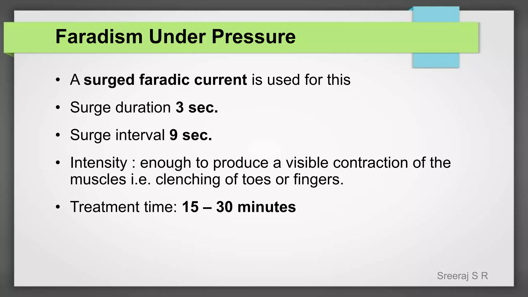 Faradic Foot Bath, Faradism Under Pressure, Faradism Under Tension ...