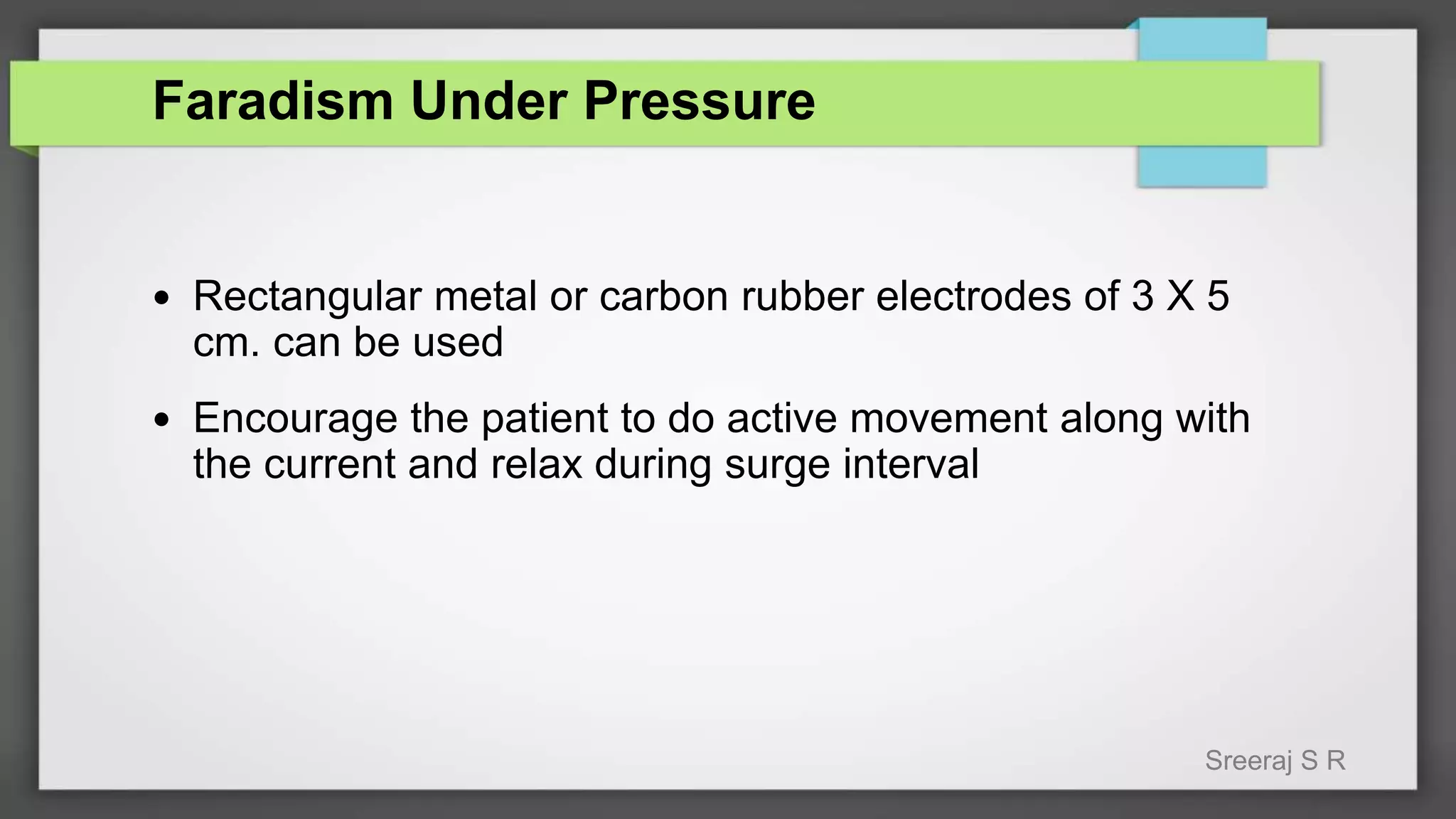 Faradic Foot Bath, Faradism Under Pressure, Faradism Under Tension ...