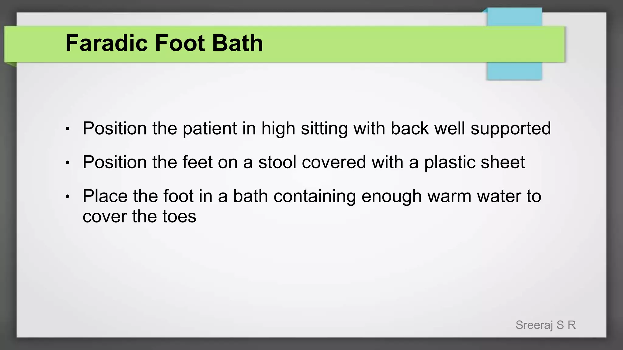 Faradic Foot Bath, Faradism Under Pressure, Faradism Under Tension ...