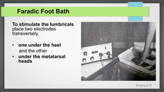 Faradic Foot Bath, Faradism Under Pressure, Faradism Under Tension ...
