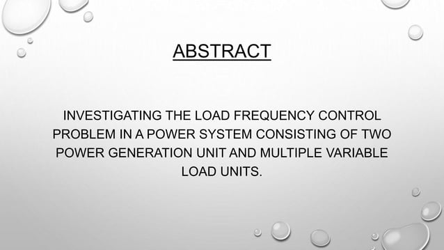 Load Frequency Control of two area Power system | PPTX