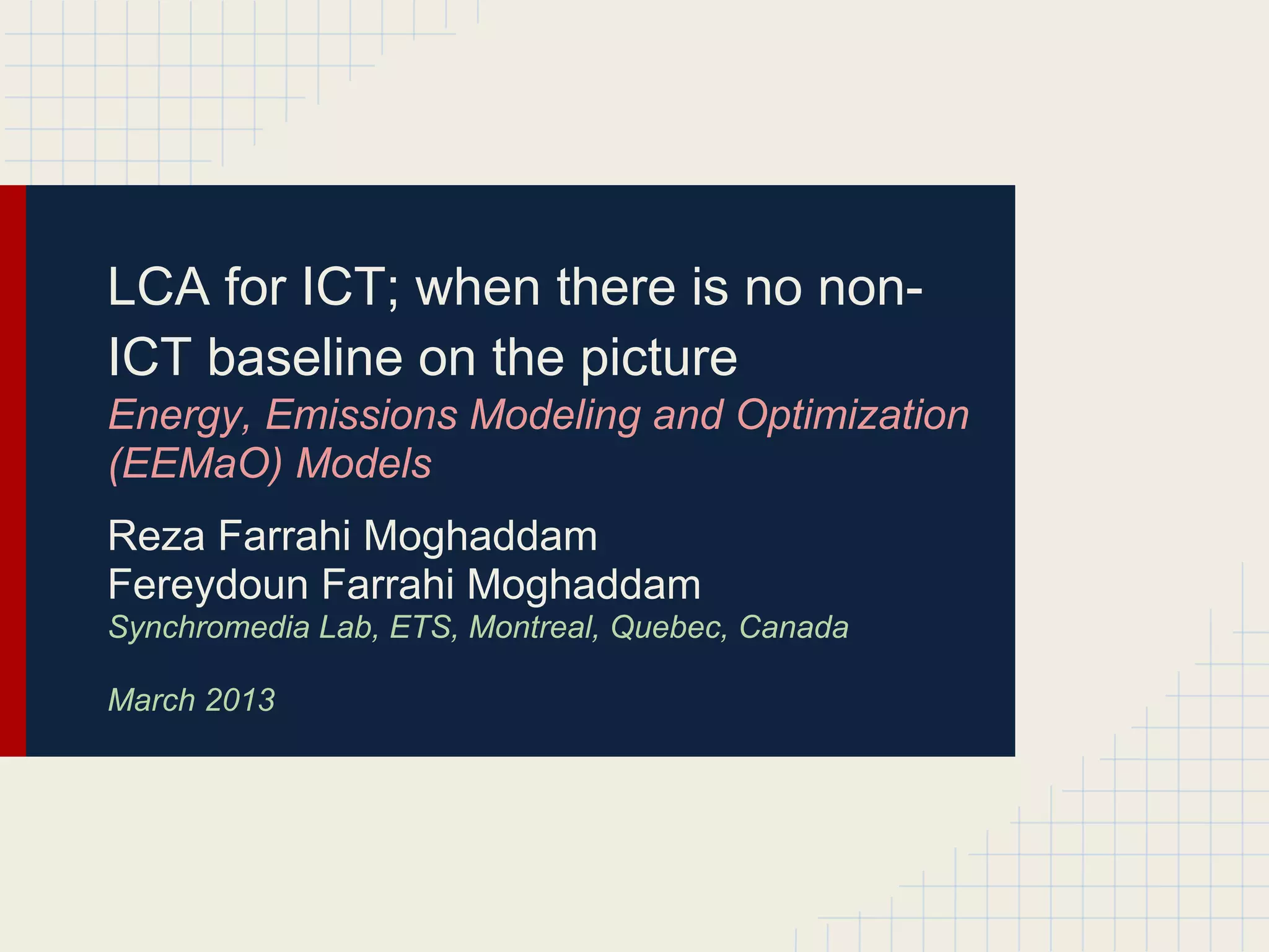 Life cycle assessment (LCA) for ICT | PPT