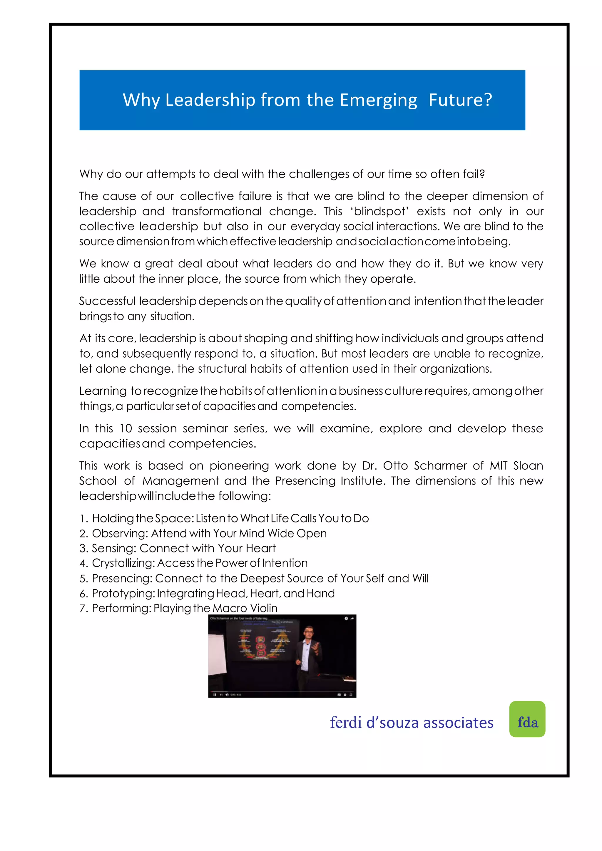 Leadership from the Emerging Future | PDF