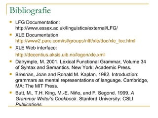 Lexical Functional Grammars | PPT