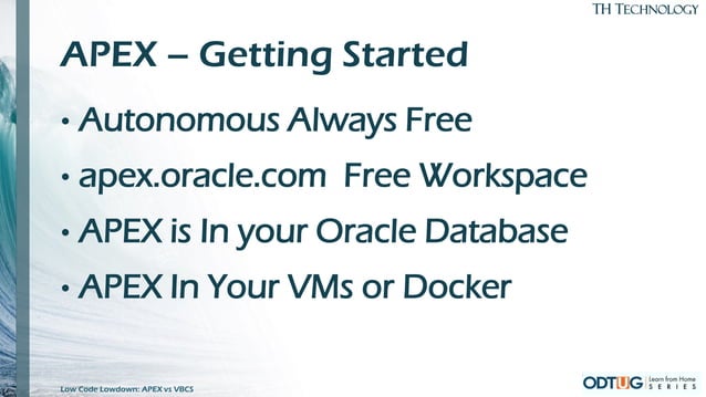 Oracle Low Code Lowdown: APEX vs VBCS | PDF | Web Development | Internet
