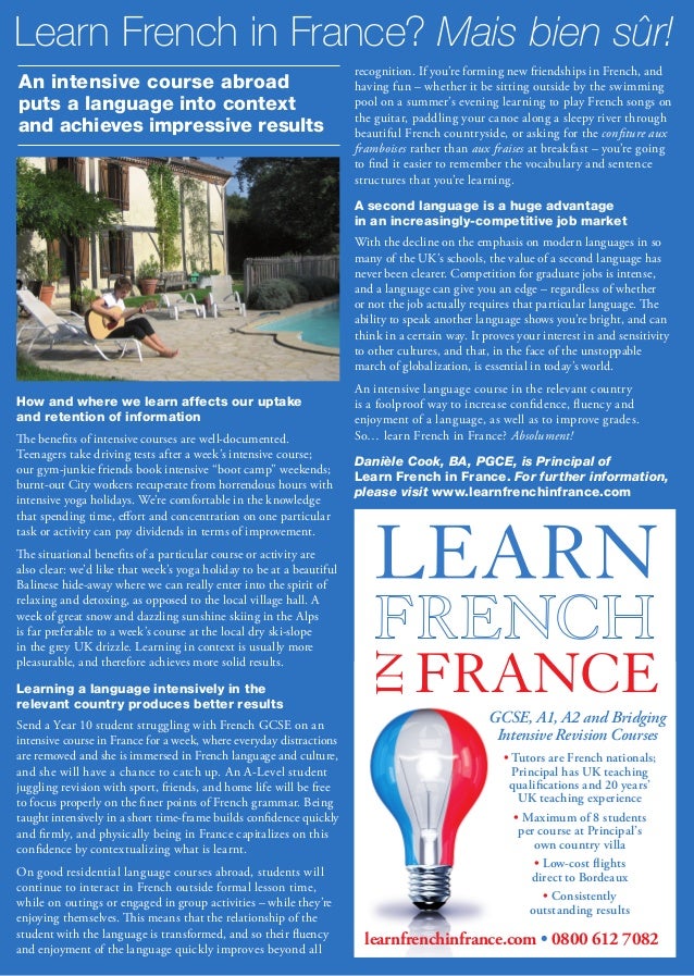 Learn french in France Brochure