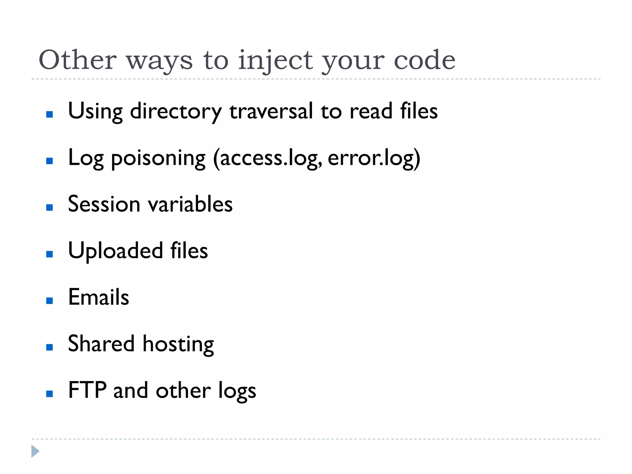 Local File Inclusion to Remote Code Execution | PDF