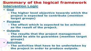 The logical framework matrix approach (LFMA) | PDF