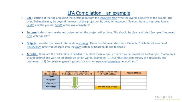 The logical framework matrix approach (LFMA) | PDF | Business ...