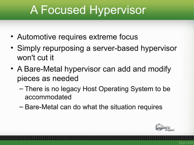 Bare-Metal Hypervisor as a Platform for Innovation | PDF