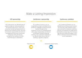 Sponsorship & Exhibitor Opportunities of CRAC 2013 - Make a Lasting ...