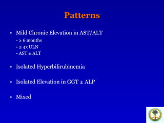 Approach to the patient with abnormal LFTs | PPT