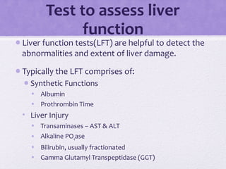 Liver Function Tests | PPT