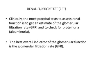 LFT, RFT , THYROID.pptx
