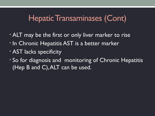 Liver function tests interpretation bilirubin metabolism | PPTX