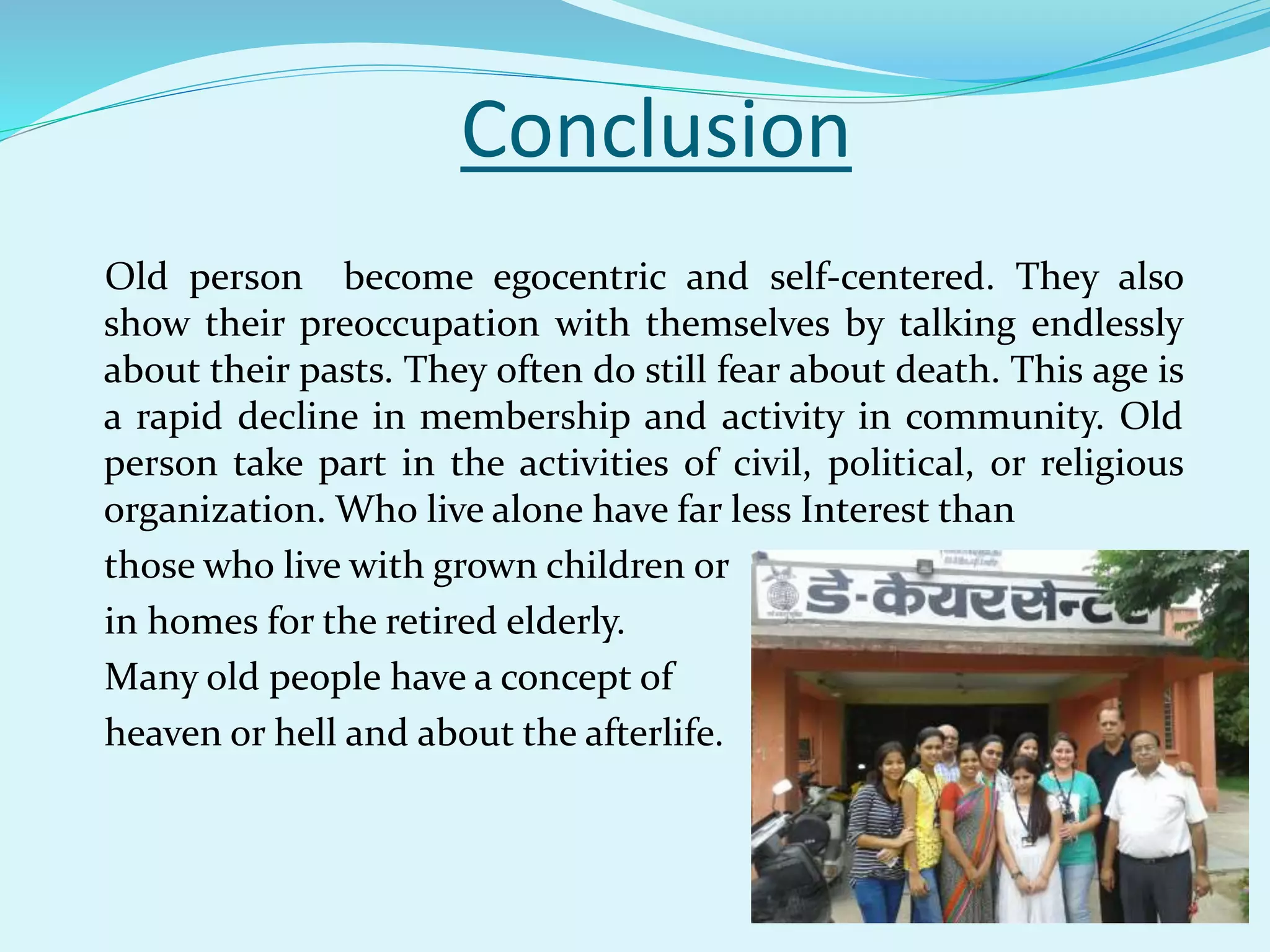 Ppt on old age | PPTX