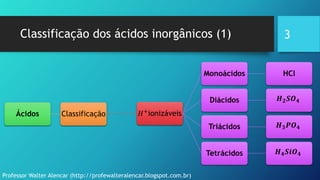 Funções inorgânicas ácidos | PPTX