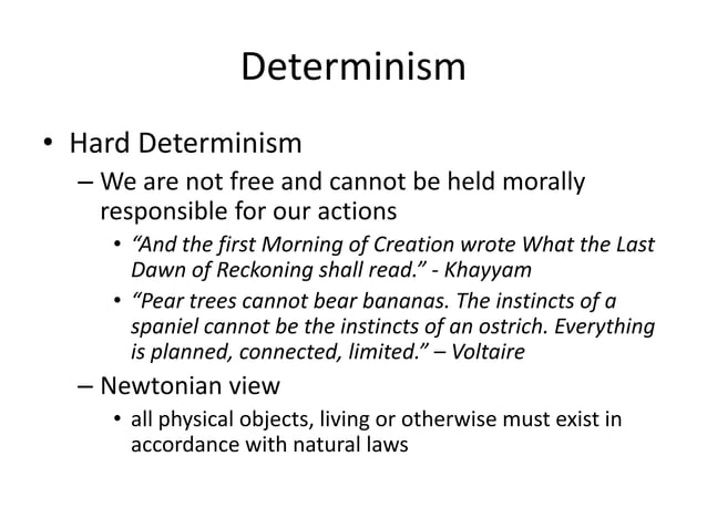 Libertarianism, Free Will & Determinism | PPT