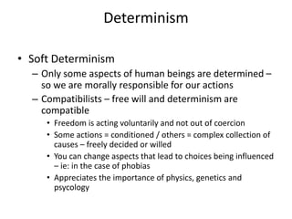Libertarianism, Free Will & Determinism | PPTX