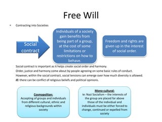 Libertarianism, Free Will & Determinism | PPTX | Genetics | Science