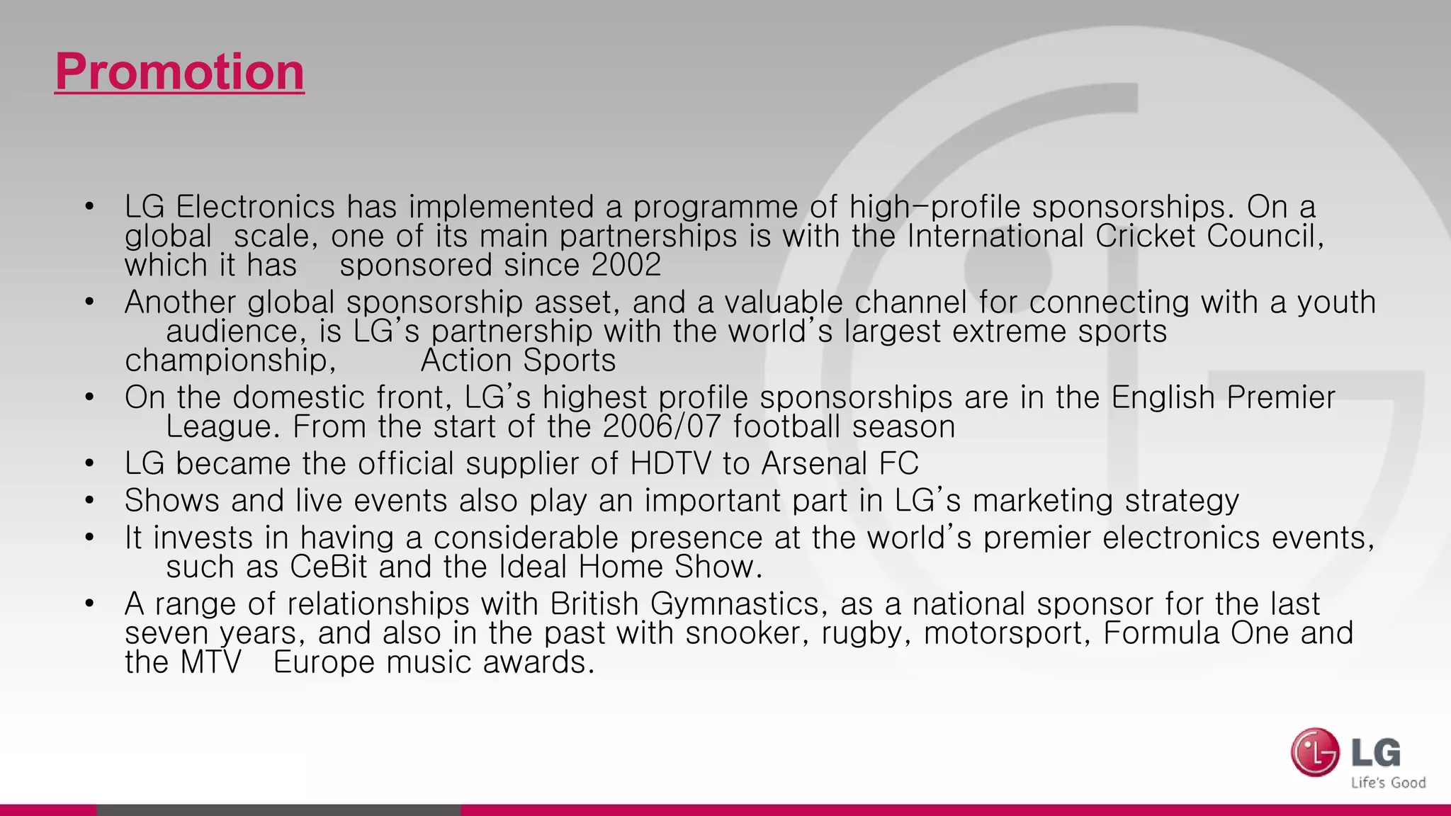 marketing of lG Scarlet | PPT