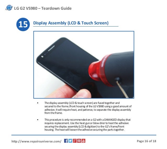 LG G2 VS980 Teardown Repair Guide