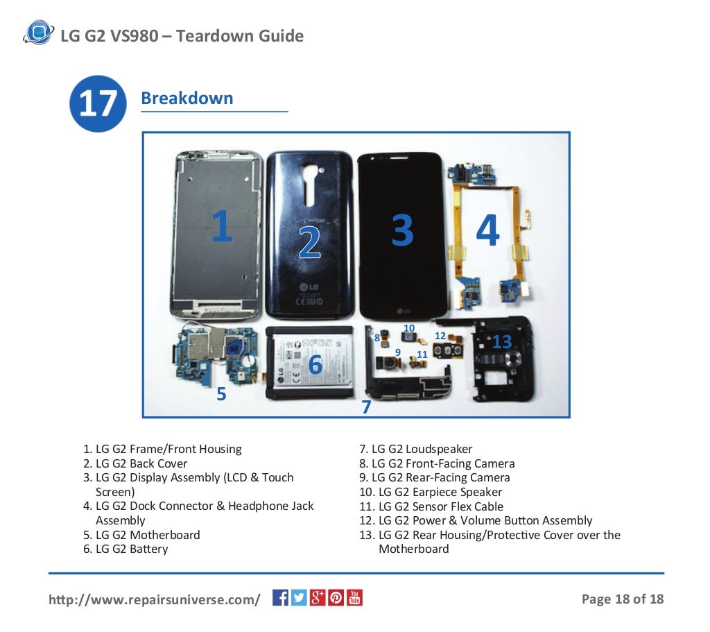 LG G2 VS980 Teardown Repair Guide