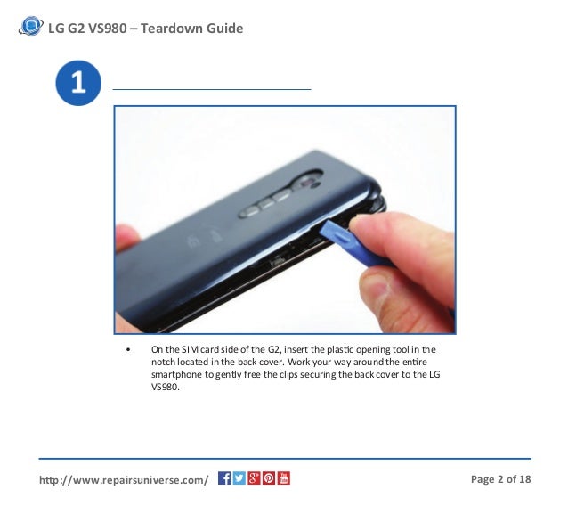 LG G2 VS980 Teardown Repair Guide