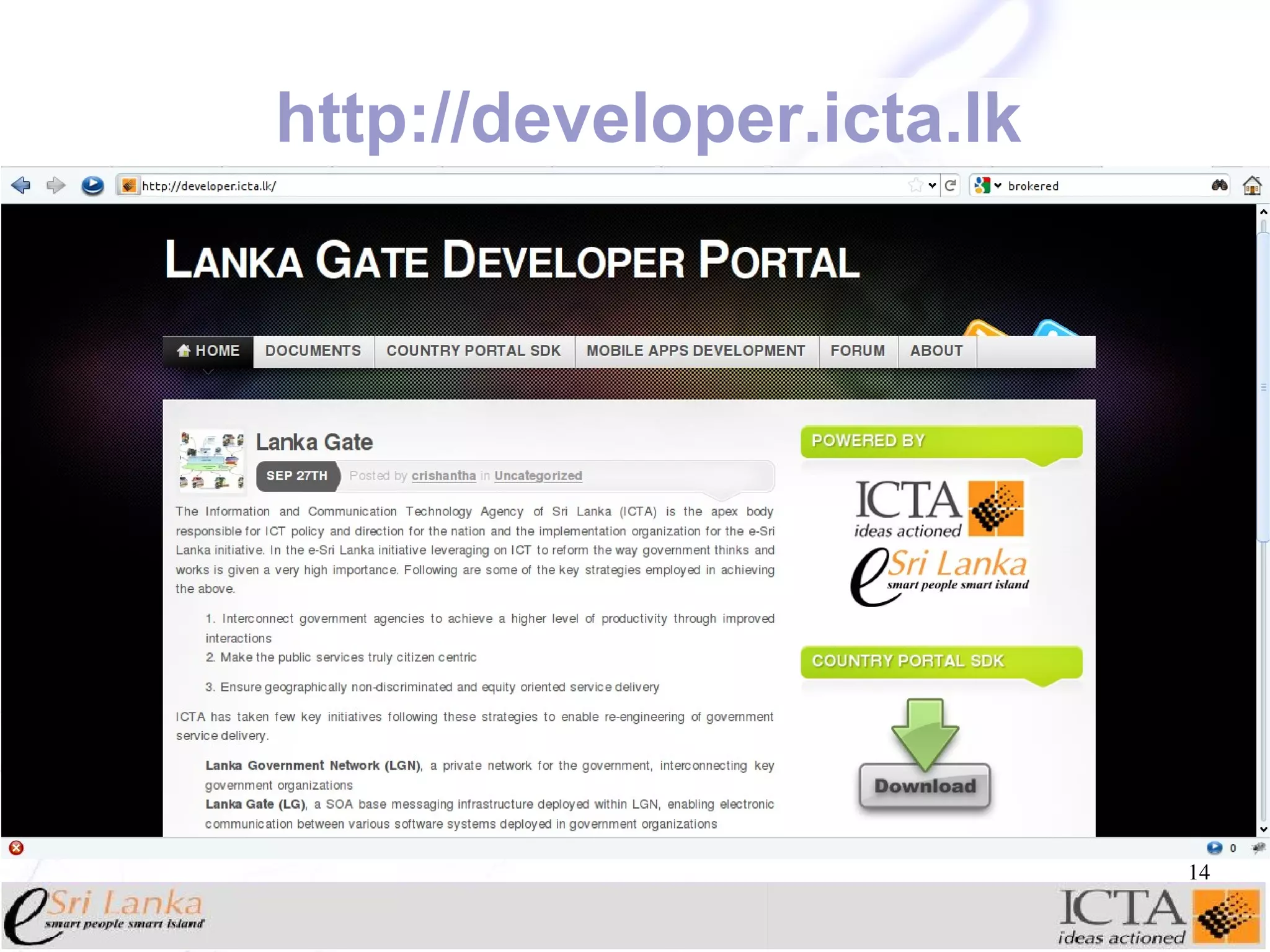 Introduction to Lanka Gate | PPT